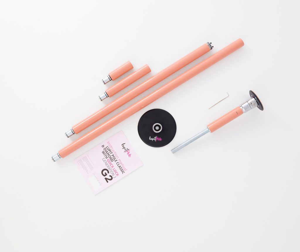 Lupit dance pole Classic G2 quick lock, desert flower (45mm) - Pole Now